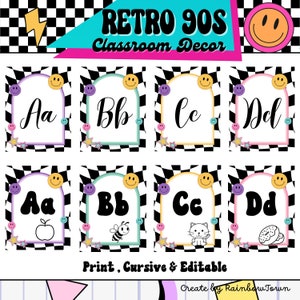 90s Groovy Retro Classroom Decor Bundle Printable - Etsy
