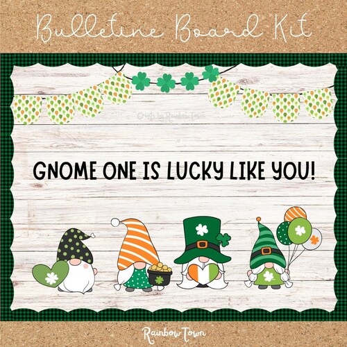 Leprechaun Bulletin Board Kit St Patricks Day Bulletin - Etsy