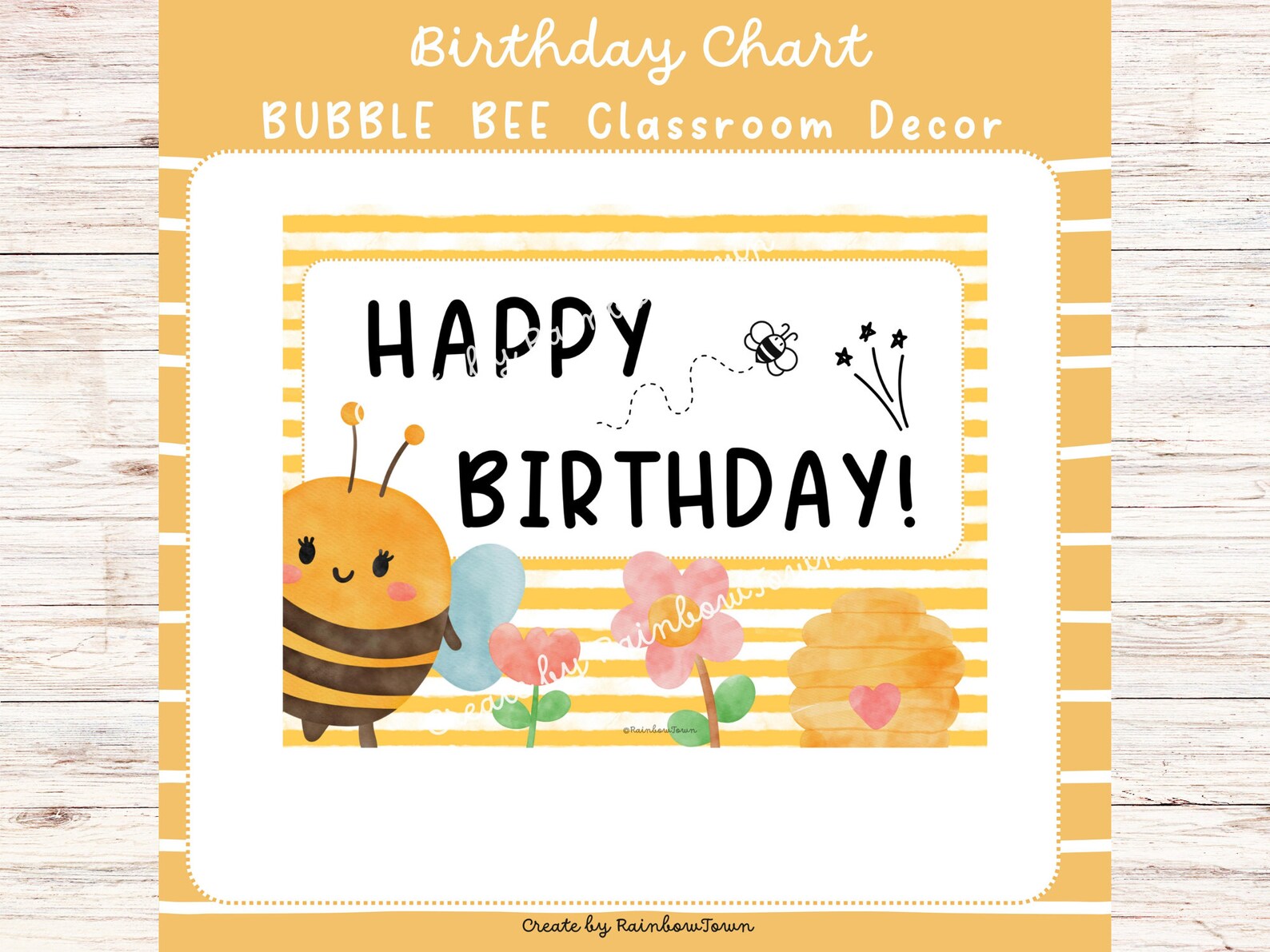 BEE Birthday Bulletin Board: Editable Classroom Decor (printable) - Etsy