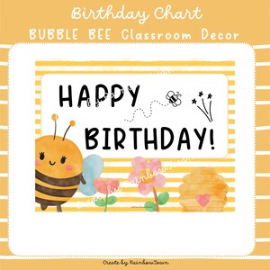 BEE Birthday Bulletin Board: Editable Classroom Decor (printable) - Etsy