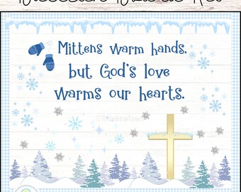 Winter Bulletin Board Kit Christian Bible Verses Classroom Decor ...