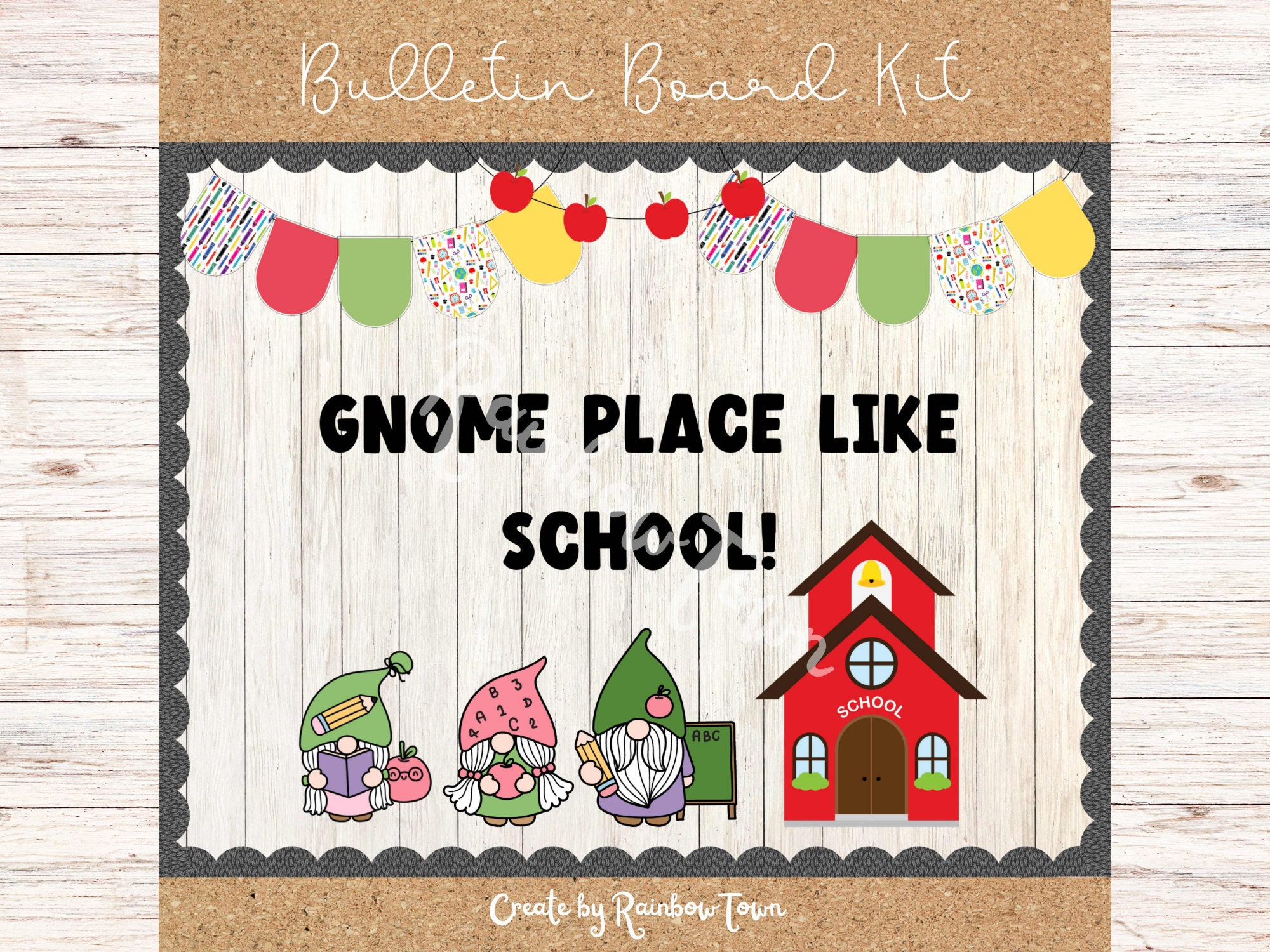 Gnome Back to School Bulletin Board Kit: Classroom Decor (PDF) - Etsy