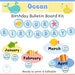 Birthday Bulletin Board Kit Under the Sea Birthday Display Editable ...