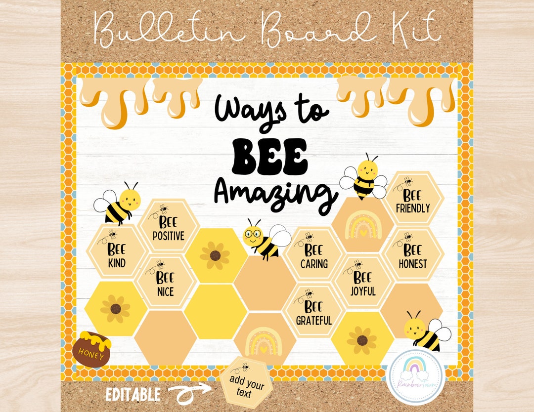 Bee Amazing Spring Bulletin Board Kit - Back to School Classroom ...