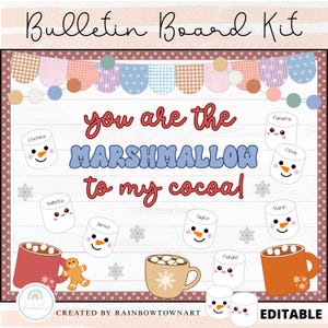 Winter Bulletin Board Kit Hot Cocoa Classroom Decorations Printable ...