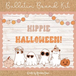 Groovy Halloween Bulletin Board Classroom Door Decor Kit - Etsy