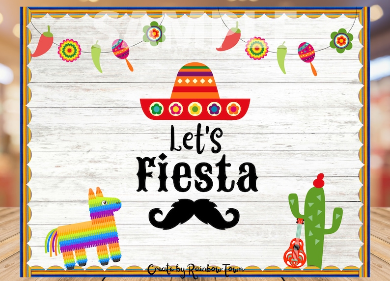 Fiesta Cinco De Mayo Bulletin Board Tropical Classroom Door Decoration ...