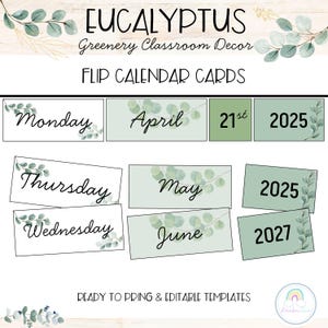Eucalyptus Classroom Decor Bundle Botanical Classroom Theme Printable ...