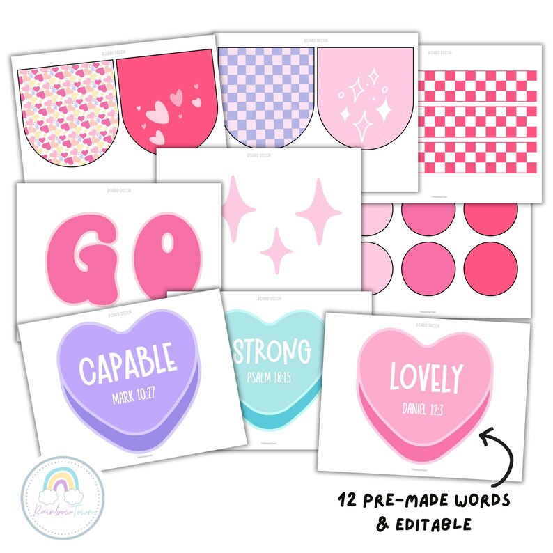 Valentine's Day Bulletin Board Kit Conversation Heart Christian ...
