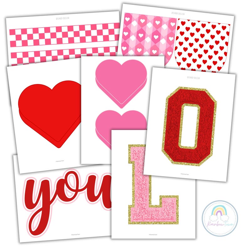 Valentine's Day Bulletin Board Kit Conversation Heart Candy Classroom ...
