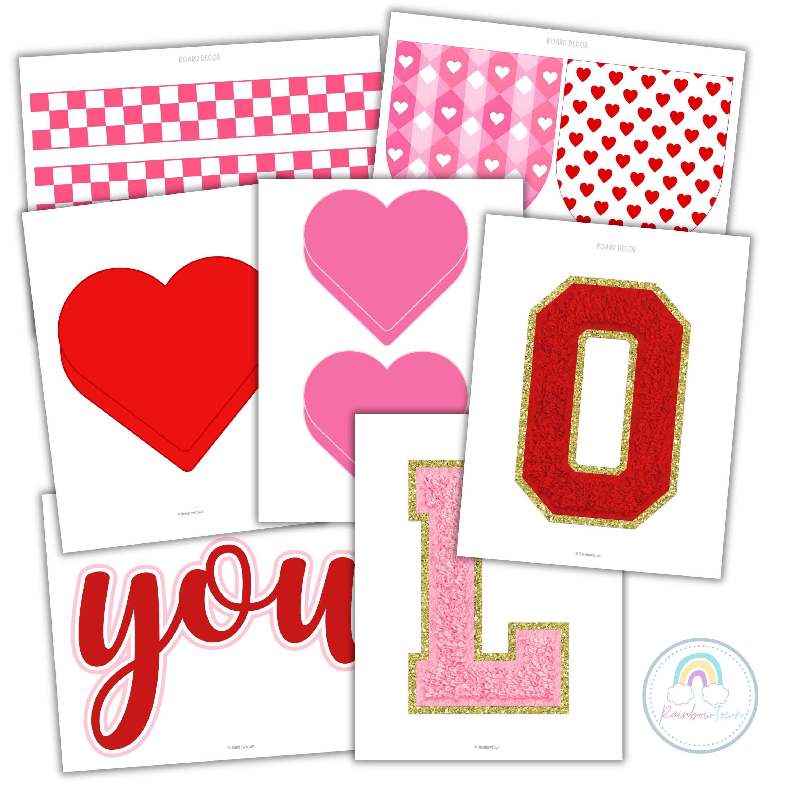 Valentine's Day Bulletin Board Kit Conversation Heart Candy Classroom ...