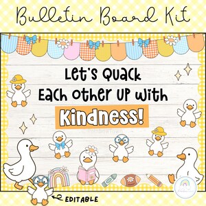 Back to School Bulletin Board Duck & Goose Classroom Decor Editable - Etsy