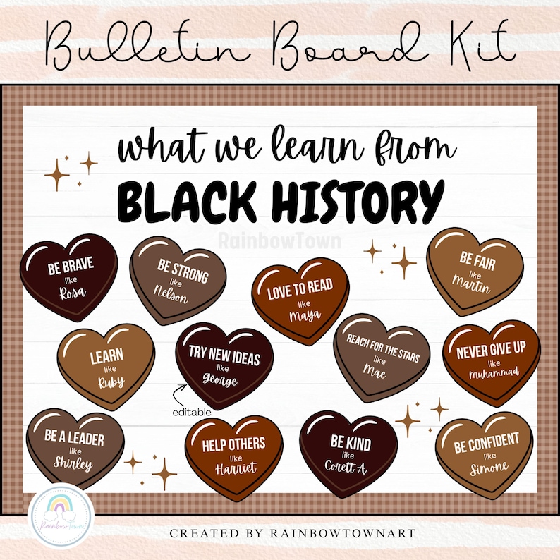 Black History Month Bulletin Board Kit Motivation Classroom Decor ...