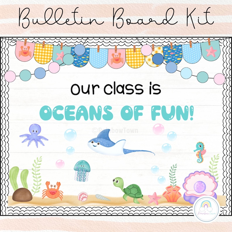 Back to School Bulletin Board Welcome Back Display Ocean Classroom ...
