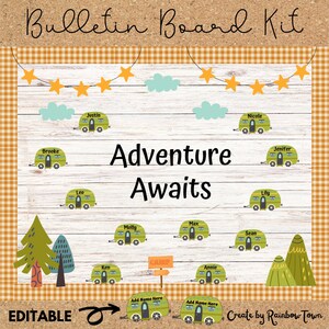 Adventure Awaits Summer Bulletin Board Back to School Bulletin Board ...
