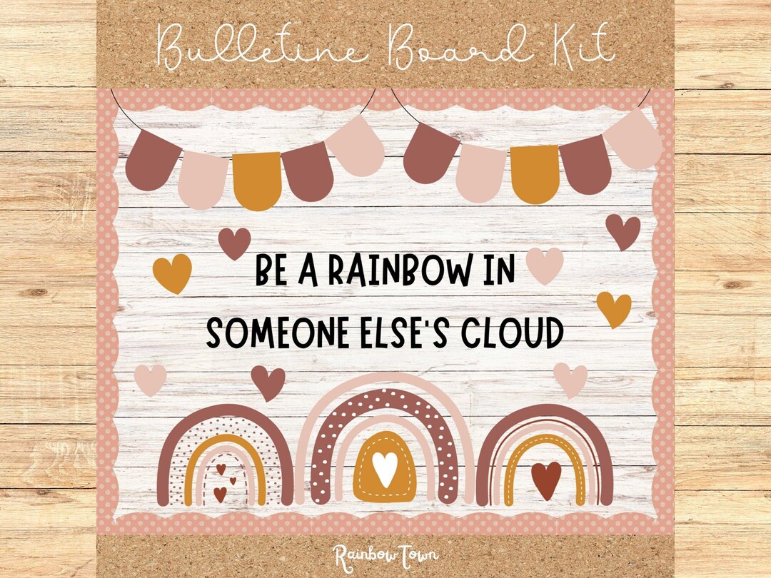 Back to School Bulletin Board Inspirational Bulletin Board Kit Rainbow ...