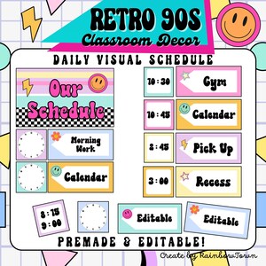 90s Groovy Retro Classroom Decor Bundle Printable - Etsy