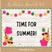 Time for Summer Bulletin Board Classroom Door Decoration - Etsy