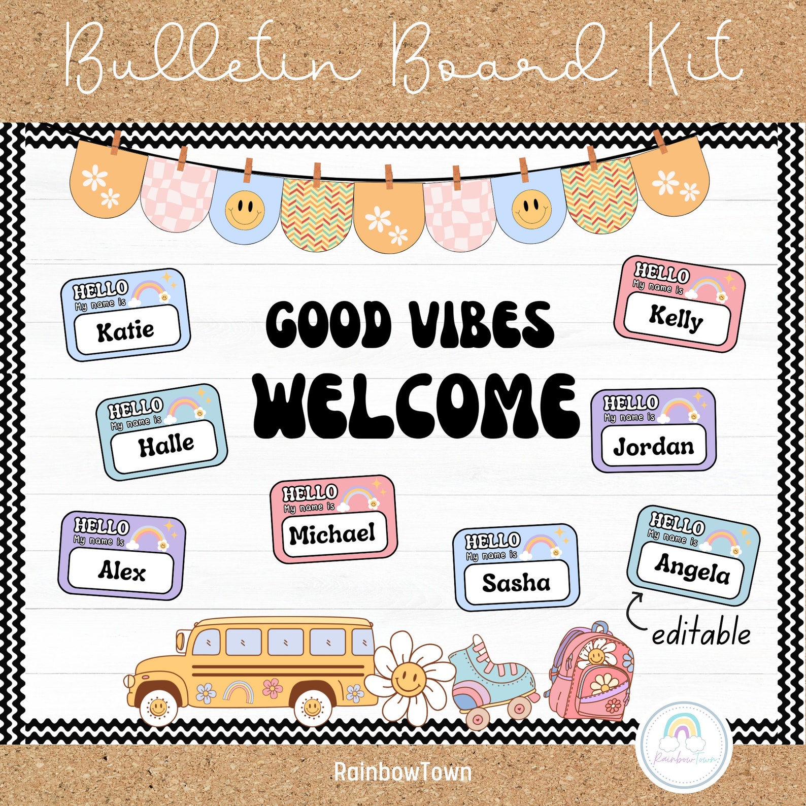 Welcome Back to School Bulletin Board August Bulletin Board Groovy ...