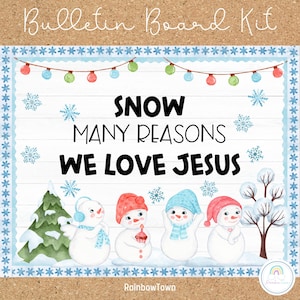 Winter Bulletin Board Kit | Church Bulletin Board | Snowman Classroom ...