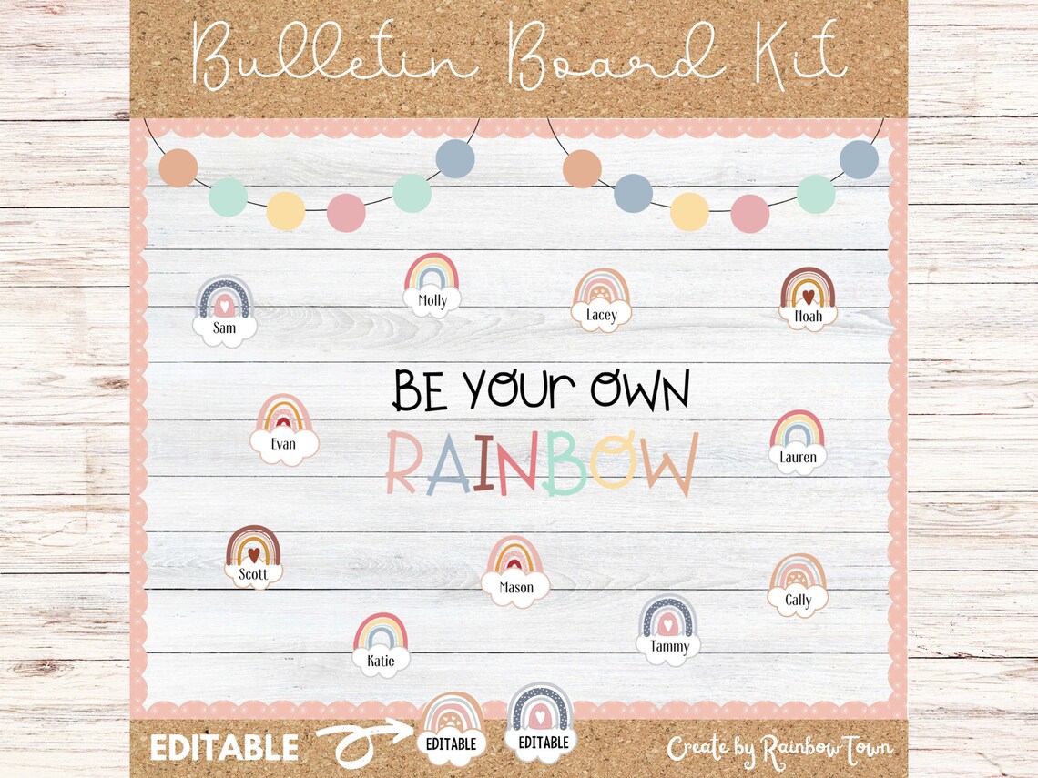 BOHO Rainbow of Possibilities Bulletin Board - Etsy