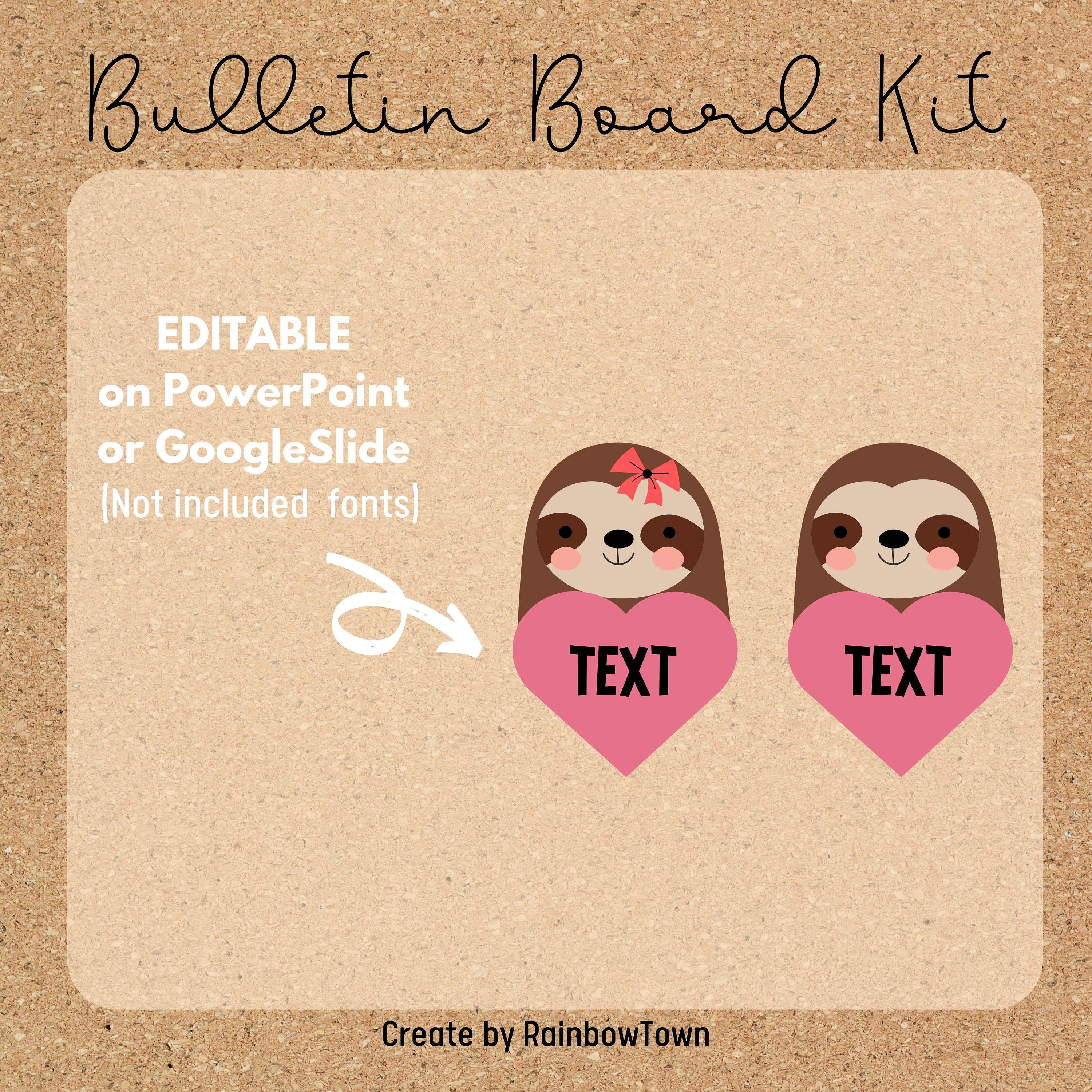 Valentines Day Bulletin Board Kit Classroom Door Decor Printable - Etsy