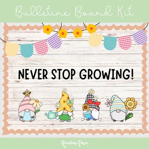 Bloom Where You Are Planted Spring Bulletin Board Kit Pastel Bulletin ...