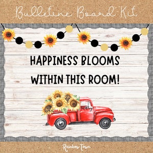 Home Sweet Classroom Farmhouse Truck Bulletin Board Kit Classroom Door ...