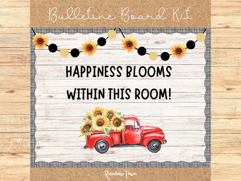 Home Sweet Classroom Farmhouse Truck Bulletin Board Kit - Etsy