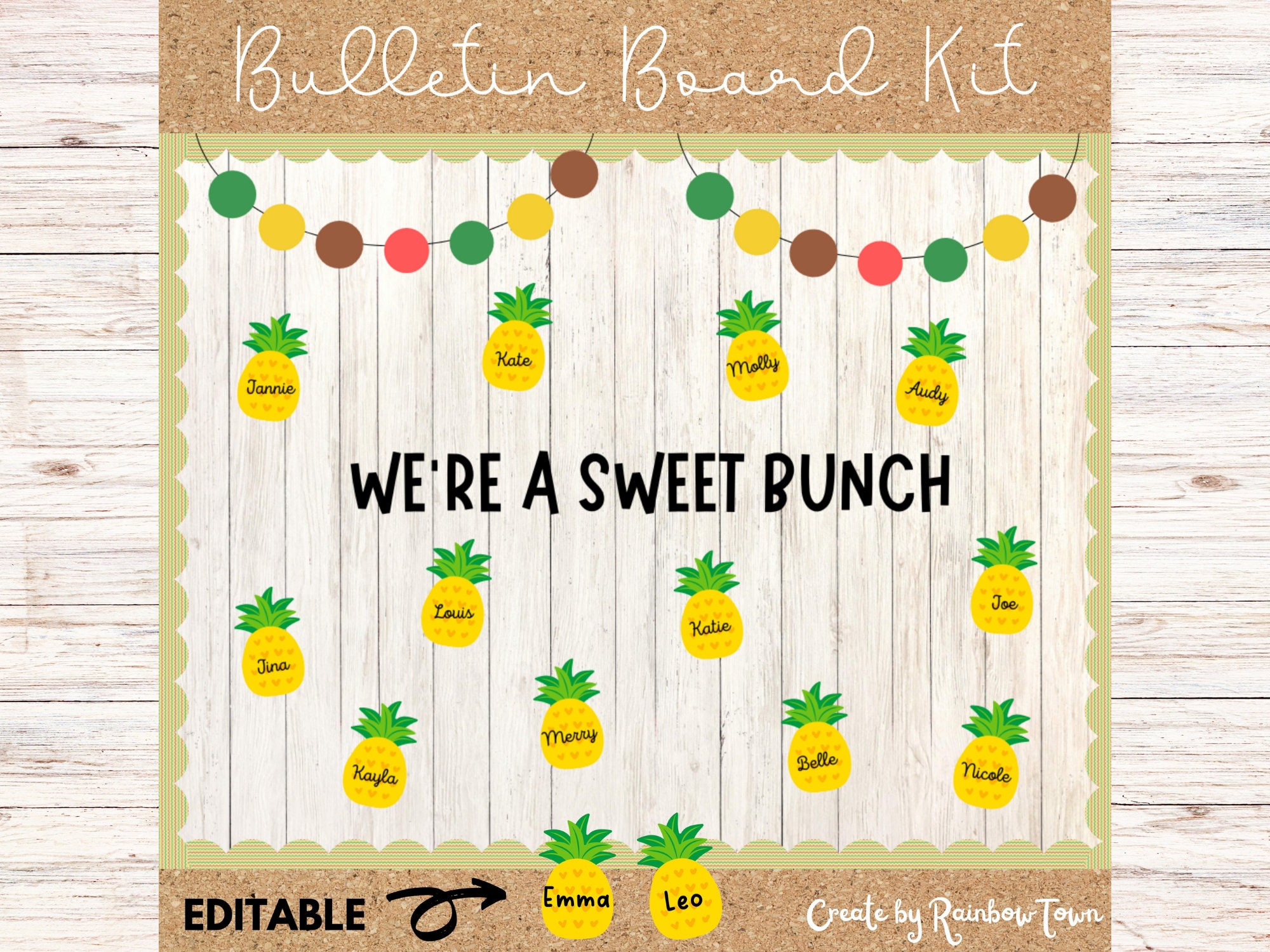 Pineapple Summer Bulletin Board Kit Back to School Classroom ...
