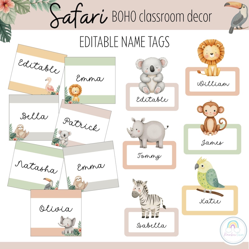 Jungle Labels - Etsy