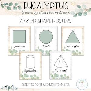 Eucalyptus Classroom Decor Bundle Botanical Classroom Theme Printable ...