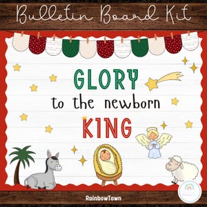 Nativity Scene Bulletin Board Christmas Classroom Decor Chruch ...