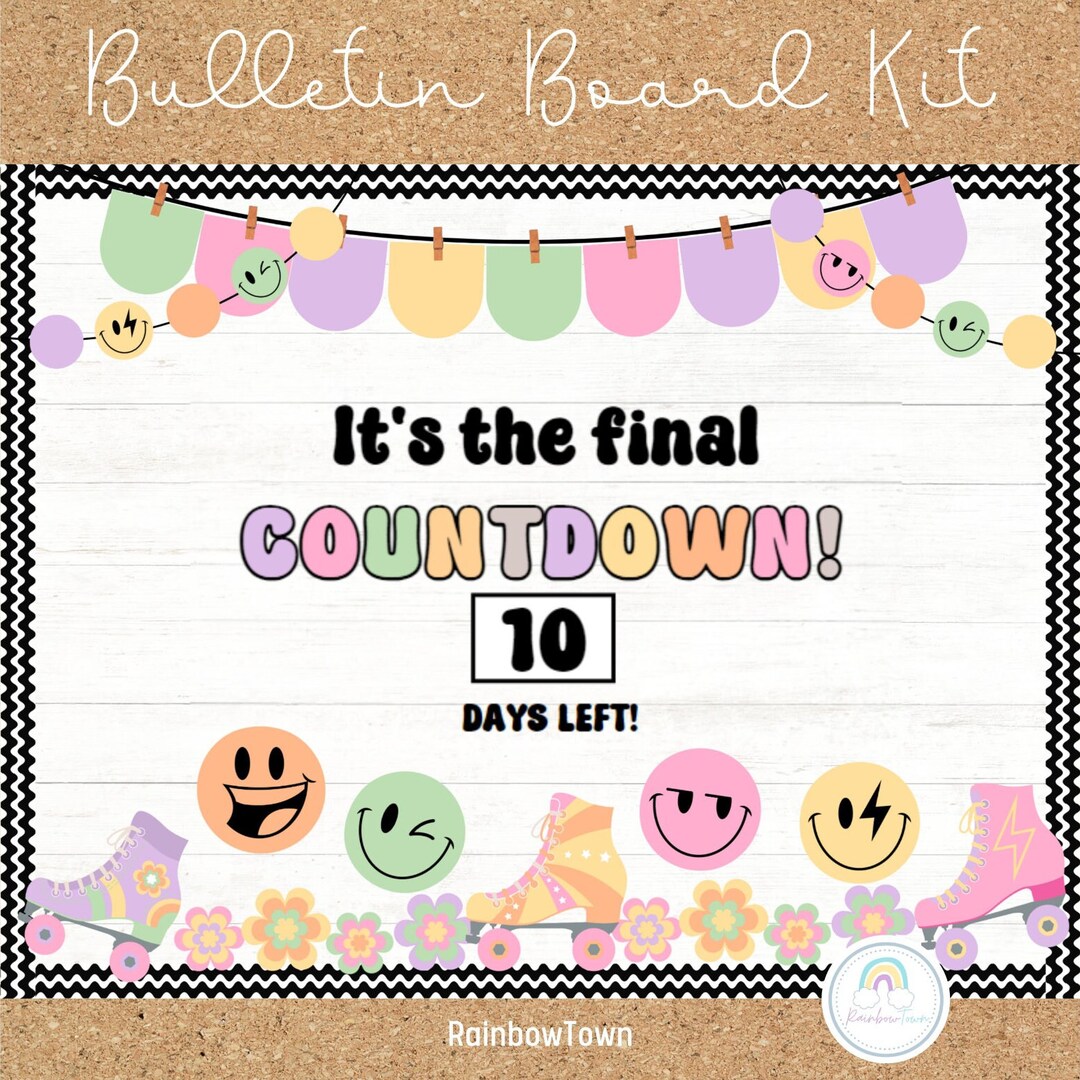 Summer Bulletin Board Kit End of the Year Bulletin Board Groovy Retro ...