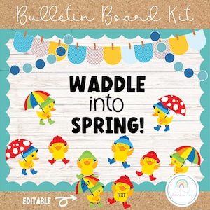 Duck Spring Bulletin Board Classroom Decor Kit Printable - Etsy