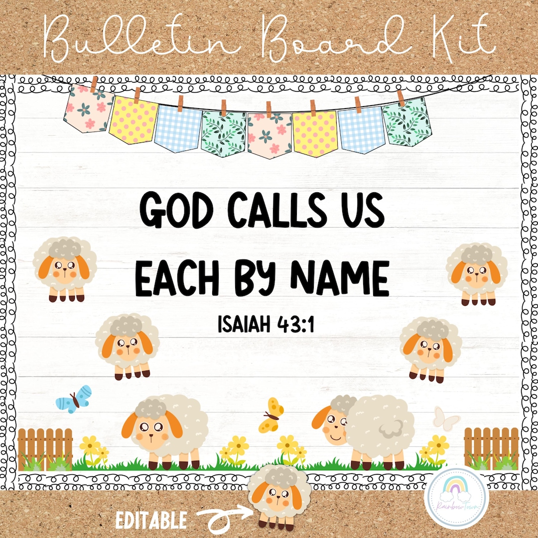 Spring Bulletin Board Kit Christian Classroom Decorations Printable - Etsy