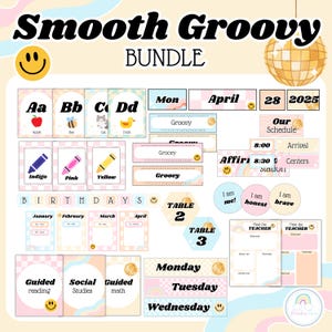 Editable Meet the Teacher Templates Groovy Pastel Classroom Decor - Etsy