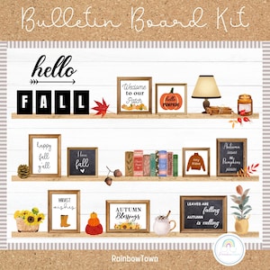 Hello Fall Bulletin Board Kit Motivational Classroom Decorations ...