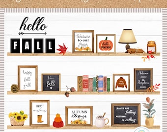 Hello Fall Bulletin Board Kit Motivational Classroom Decorations ...
