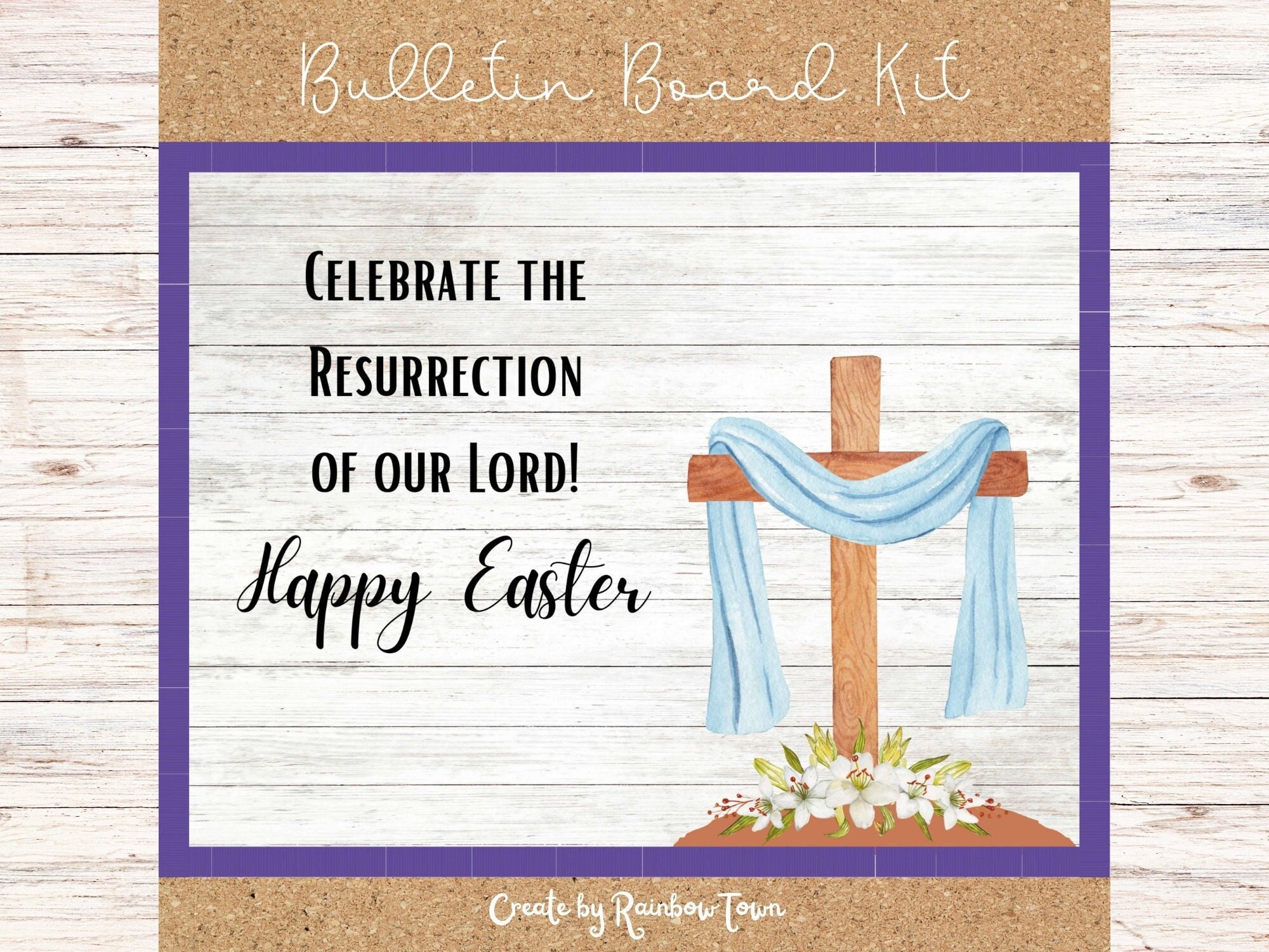 Resurrection Easter Bulletin Board Christian Classroom Decor Church ...