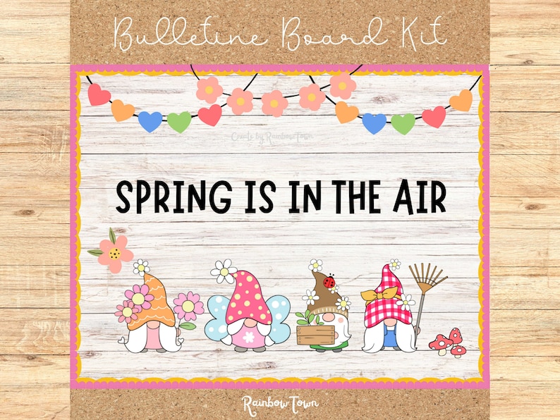 Spring Gnomes Bulletin Board Kit: Classroom Decor (PDF) - Etsy
