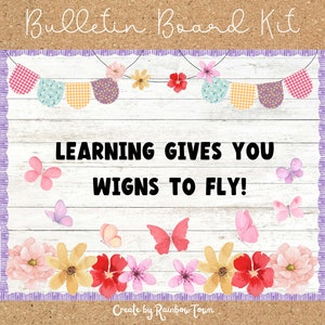 Fluttering Into Spring Bulletin Board Spring Butterflies Classroom ...