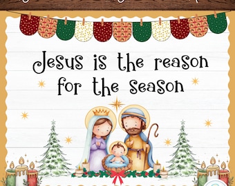 Winter Bulletin Board Kit Christian School Classroom Decorations ...