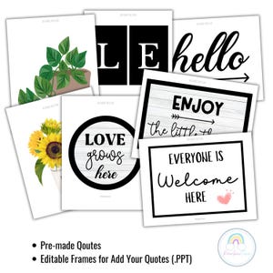 Back to School Bulletin Board Modern Farmhouse Classroom Decor Positive ...