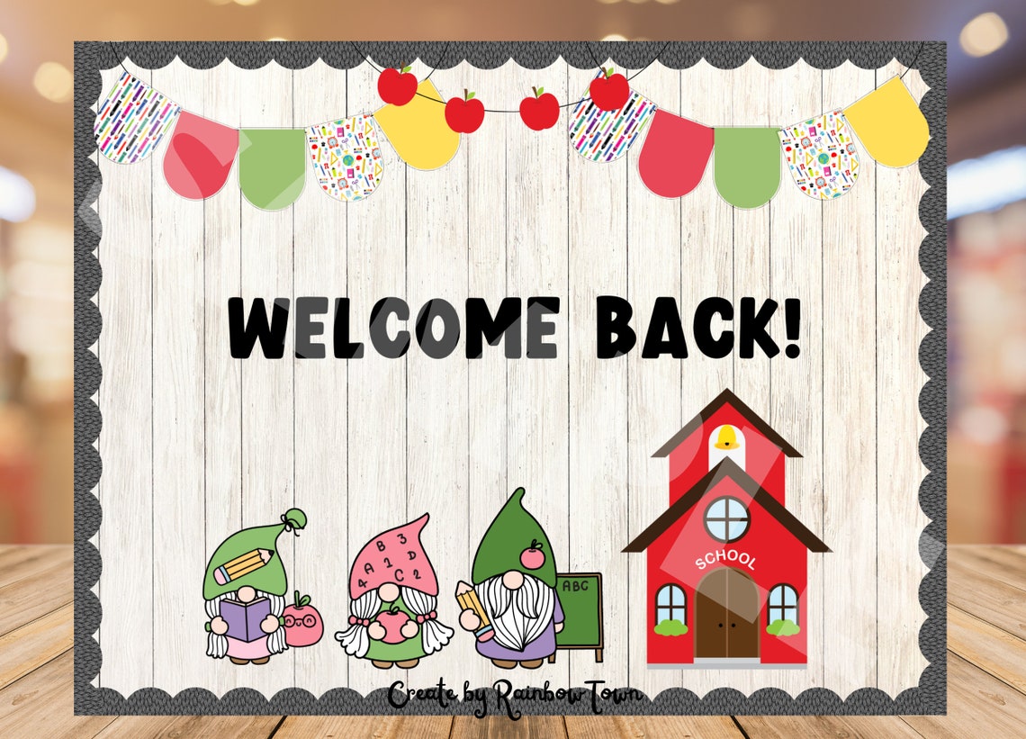 Back to School Bulletin Board Kit Gnome Classroom Decoration - Etsy