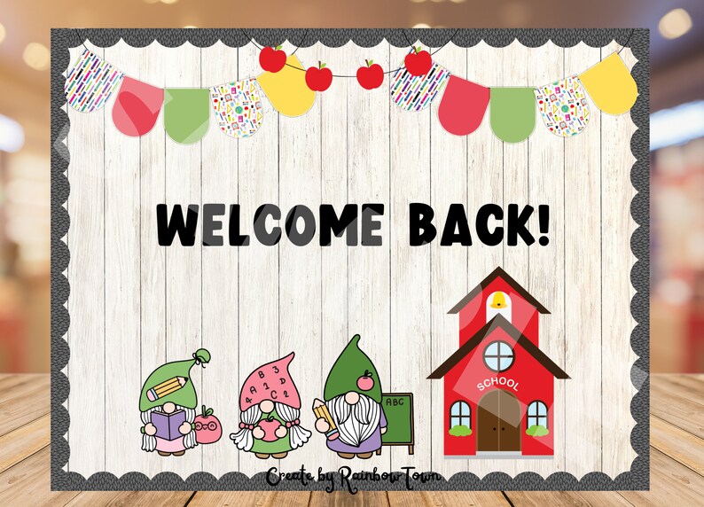 Back to School Bulletin Board Kit Gnome Classroom Decoration - Etsy
