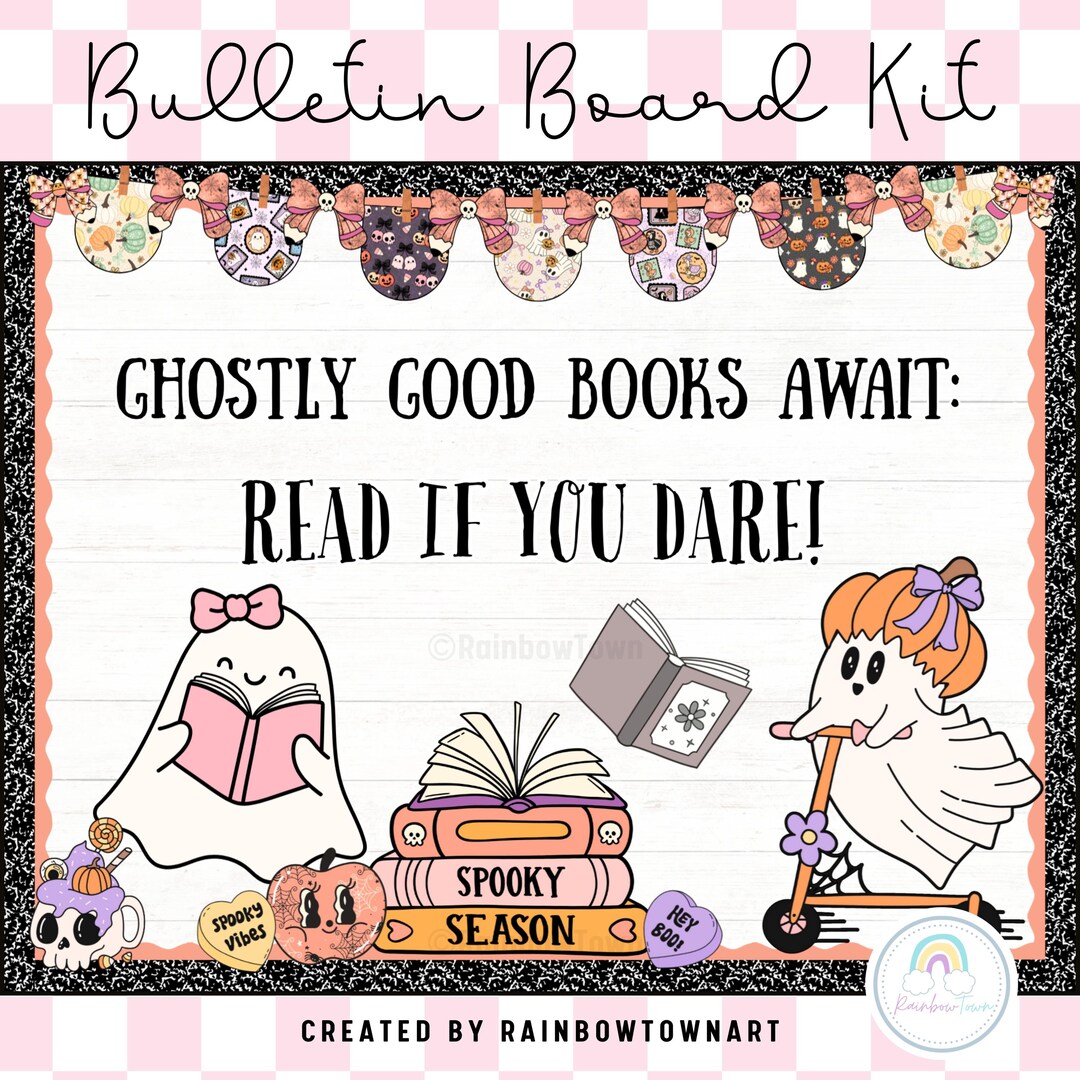 Halloween Bulletin Board Kit Reading Corner Classroom Decor Printable ...