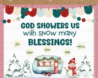 Christmas Christian Bulletin Board Kit | God Says You Are Classroom ...
