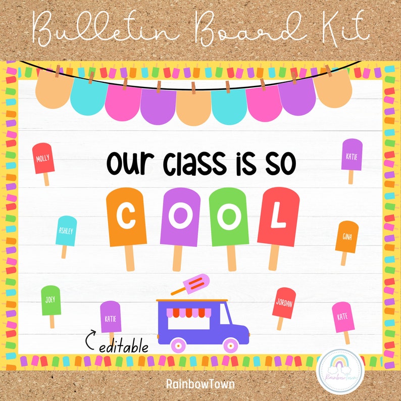 Sweet Summer Popsicle Bulletin Board Kit (PNG and PDF) - Etsy