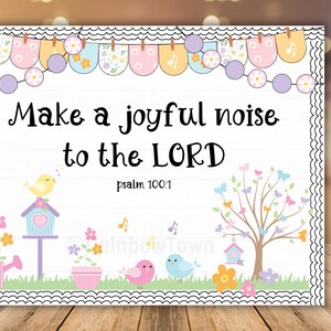 Spring Bulletin Board Door Decor Kit Christian March Classroom Decor ...
